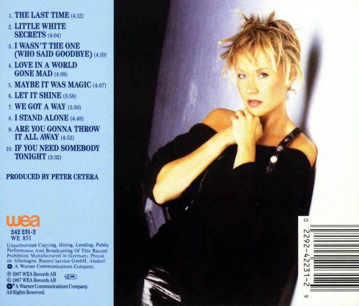 Agnetha Faltskog I Stand Alone : Back | CD Covers | Cover Century ...